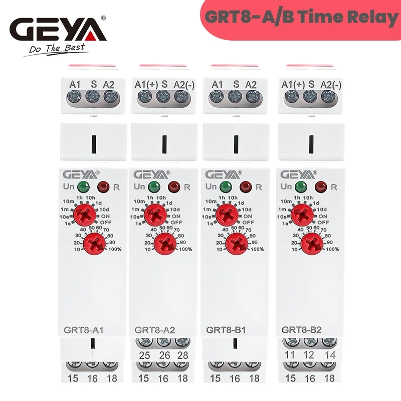 Adjustable Delay Relay 0.1s To 10 Days GEYA GRT8-B1 - Single Function ...