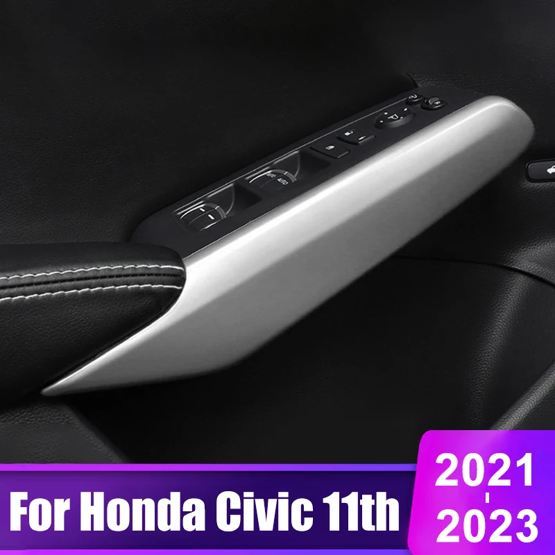 For-Honda-Civic-11th-Gen-2021-2022-2023-Car-Door-Armrest-Frame-Window ...