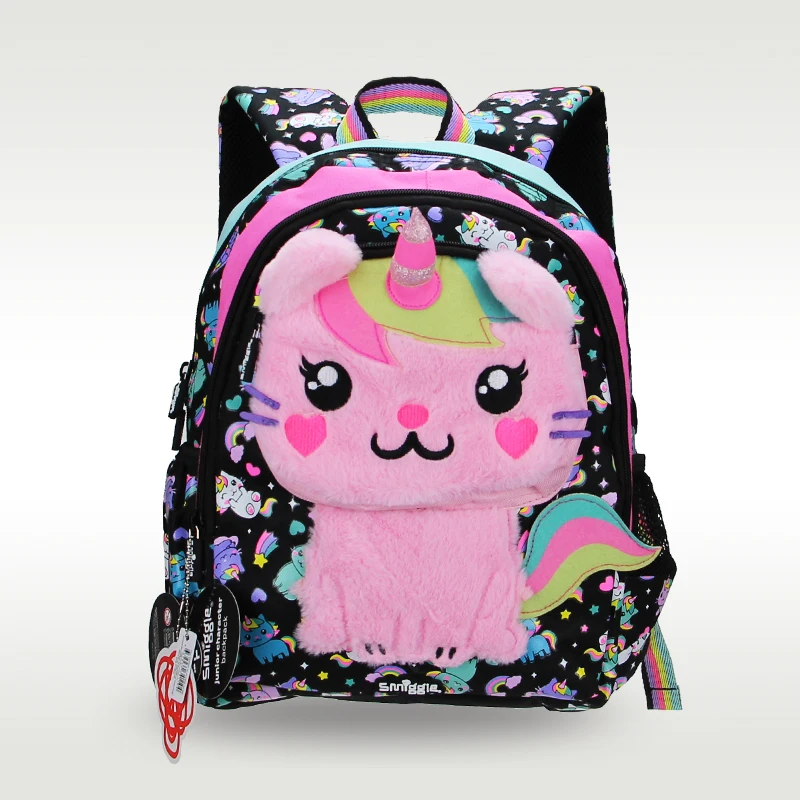 Australia smiggle original children's schoolbag girl backpack black ...