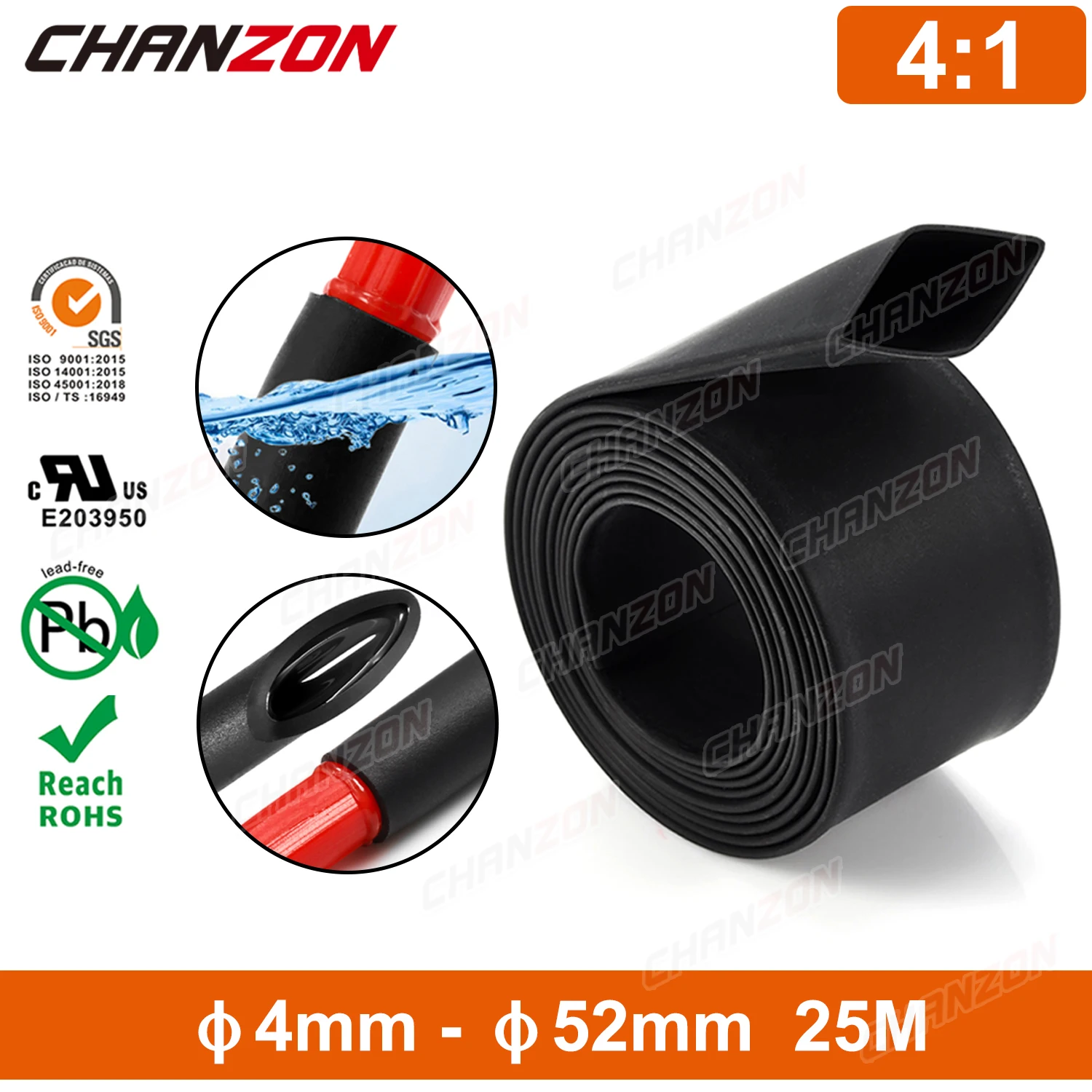 Gaine thermorétractable à double paroi, Adhcommissions doublées, colle ...