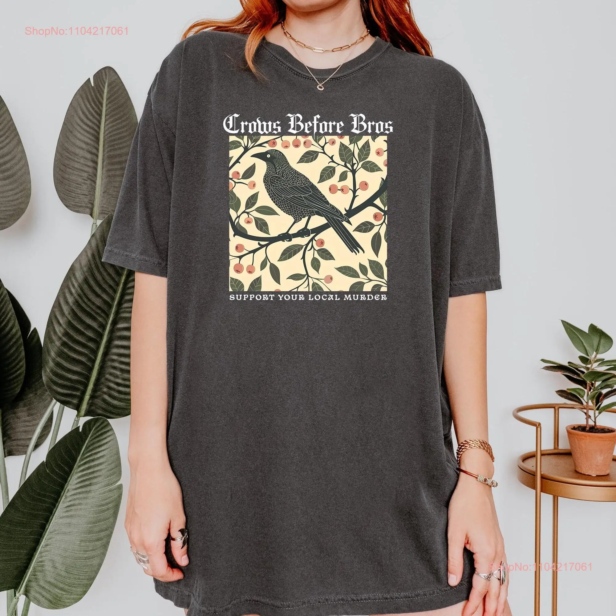Crows-Before-Bros-Support-Your-Local-Murder-T-Shirt-Crow-Lover-Unique ...