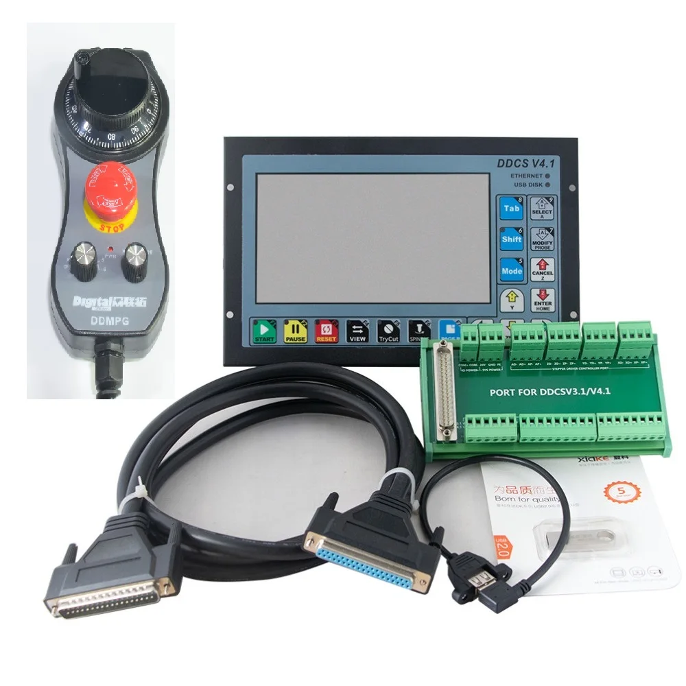 ใหม่ล่าสุด DDCS V4.1แกน3/4G รหัส CNC ออฟไลน์ Stand Alone Controller ...
