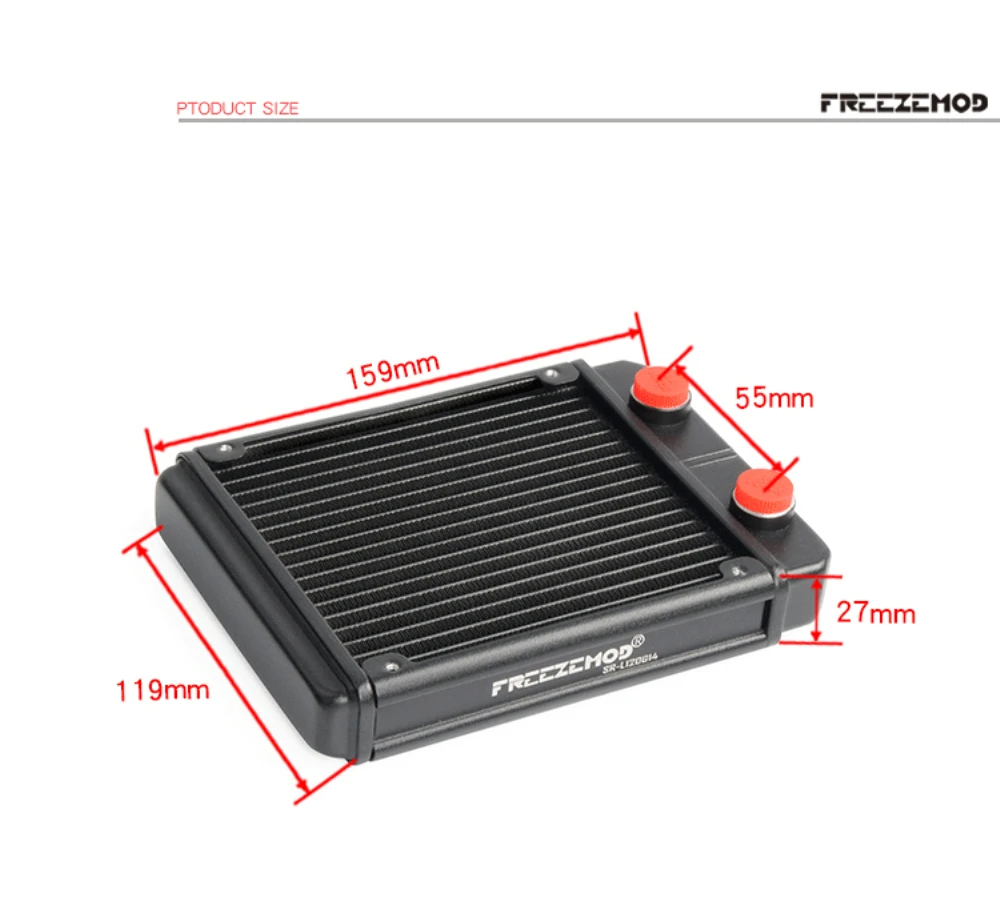 FREEZEMOD 12CM Heat Sink For PC Fan 120mm Aluminum Radiator Water ...