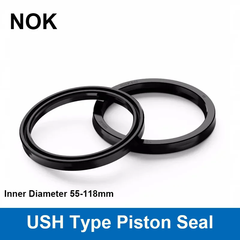 1Pcs-NOK-Hydraulic-Oil-Seal-Black-NBR-piston-Seal-Ring-USH-55-56-58-60 ...