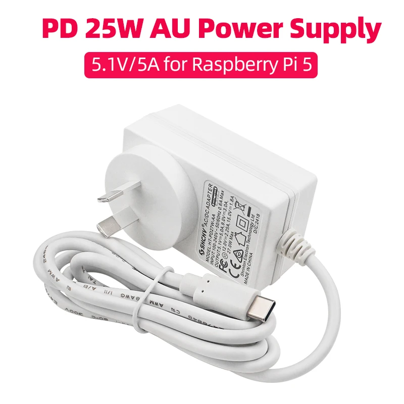 Raspberry-Pi-5-Power-Supply-PD-27W-5-1V-5A-AU-Plug-for-Australia-New ...