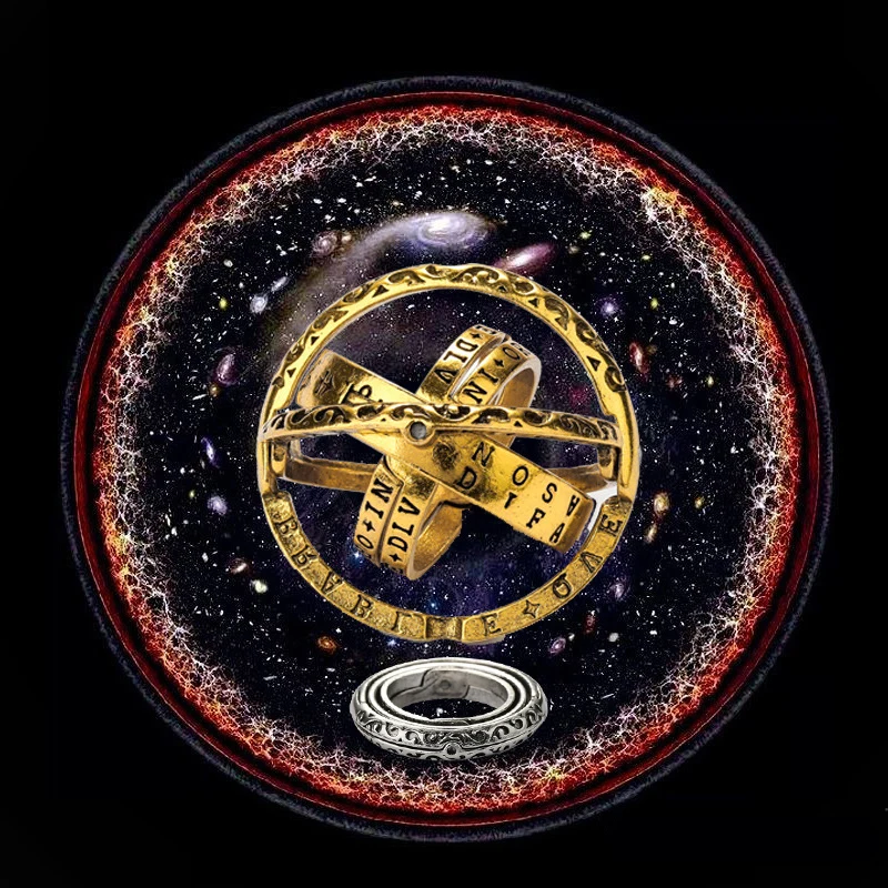 Vintage-Astronomical-Ball-Rings-for-Women-Men-Rotatable-Open-Close ...