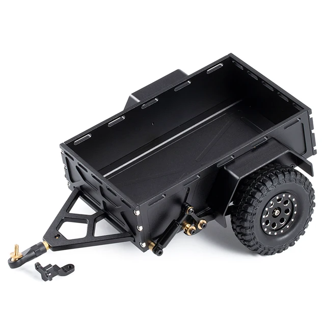 HooCrawler CNC Aluminum 1/18 Utility Trailer with Hitch Mount for RC ...