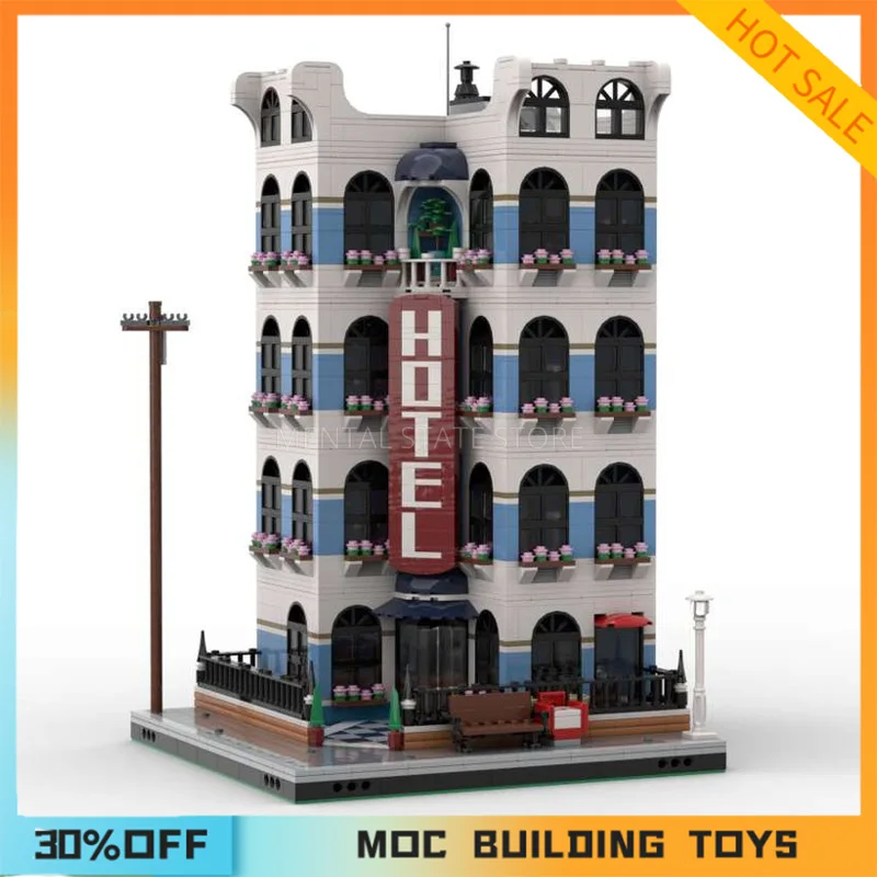 3578PCS-Customized-MOC-Corner-Hotel-Building-Blocks-Technology-Bricks ...