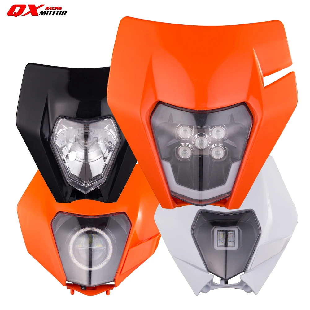 Motorcycle LED Headlight Headlamp Head Light Supermoto Fairing For KTM ...