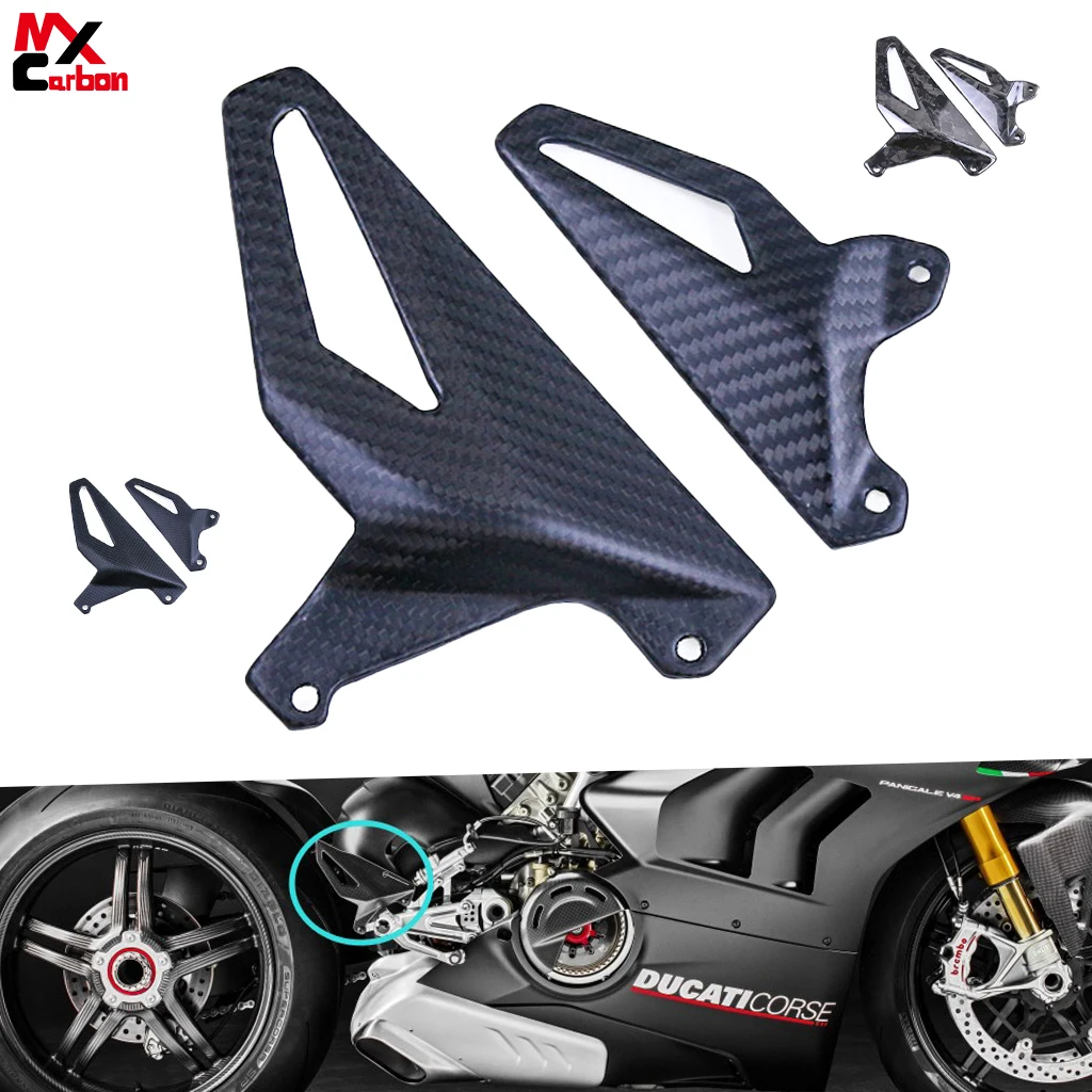 Motorcycle-Accessories-Heel-Plate-Carbon-Fiber-Foot-Guard-Dry-Carbon ...