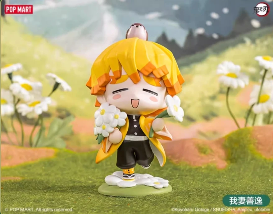 POPMART Demon Slayer Series Blind Box Toys Tanjirou Inosuke Zenitsu ...