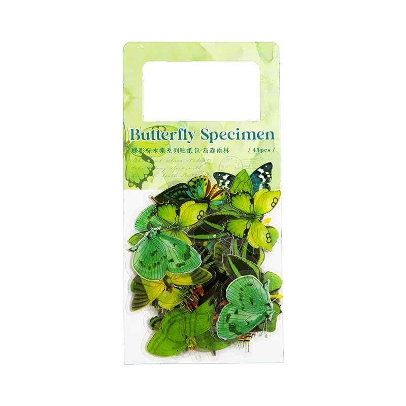 45pcs Butterfly Specimen Collection Series Decorative Stickers Pack ...