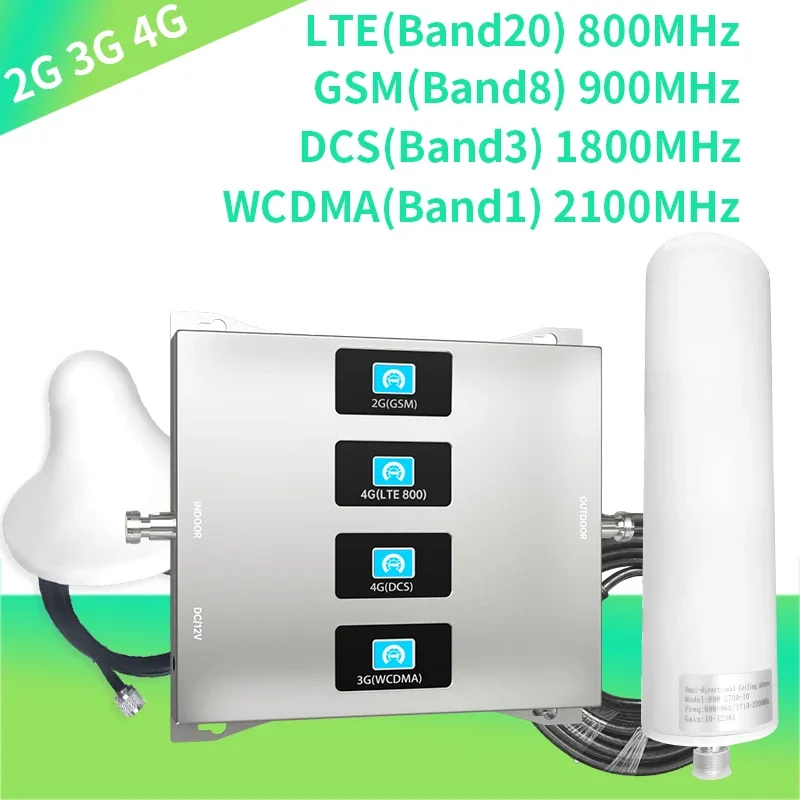 GSM-DCS-WCDMA-LTE-800-900-1800-2100-2600-Cellphone-Booster-2G-3G-4G-700 ...