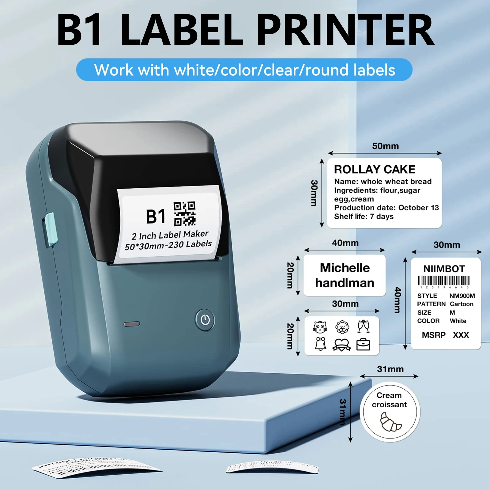 Niimbot-B1-Mini-Label-Printer-Portable-Thermal-Self-Adhesive-Sticker-Label-Maker-Pocket-Mobile ...