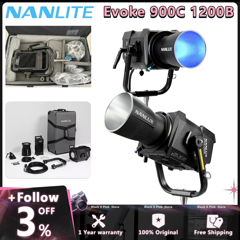 Nanlite-Evoke-900C-1200-1200B-RGB-Full-Color-Photography-Video-Light ...