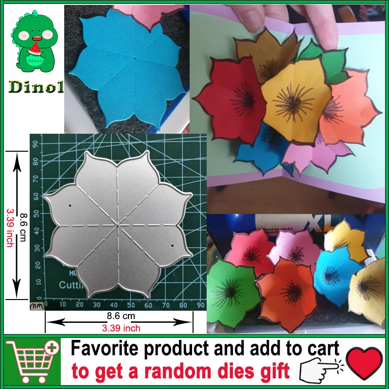 Popup Flowers with Dies 3D Blooms Metal Cutting Dies DIY Scrapbooking ...