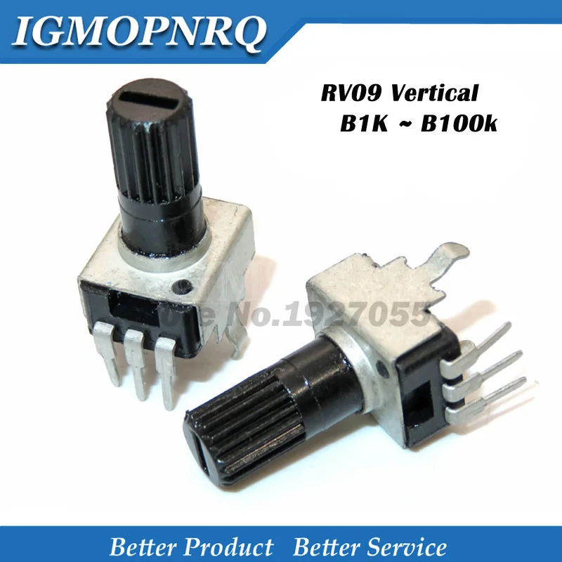 10PCS-RV09-Vertical-12-5mm-Shaft-1K-2K-5K-10K-20K-50K-100K-1M-0932 ...