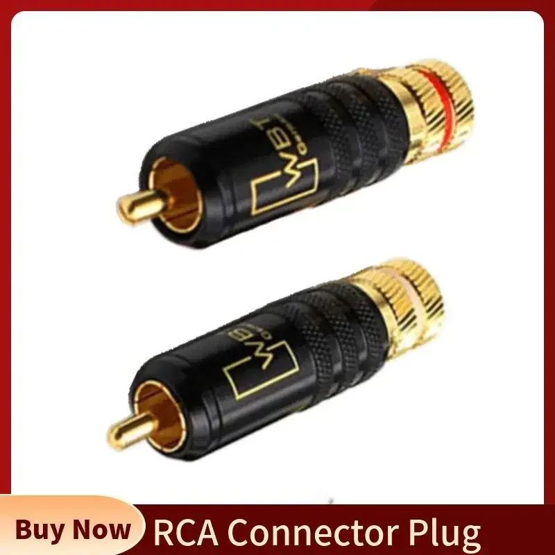 RCA-Connector-Plug-Male-Headphone-Terminal-Gold-Plated-Copper-WBT-0144 ...