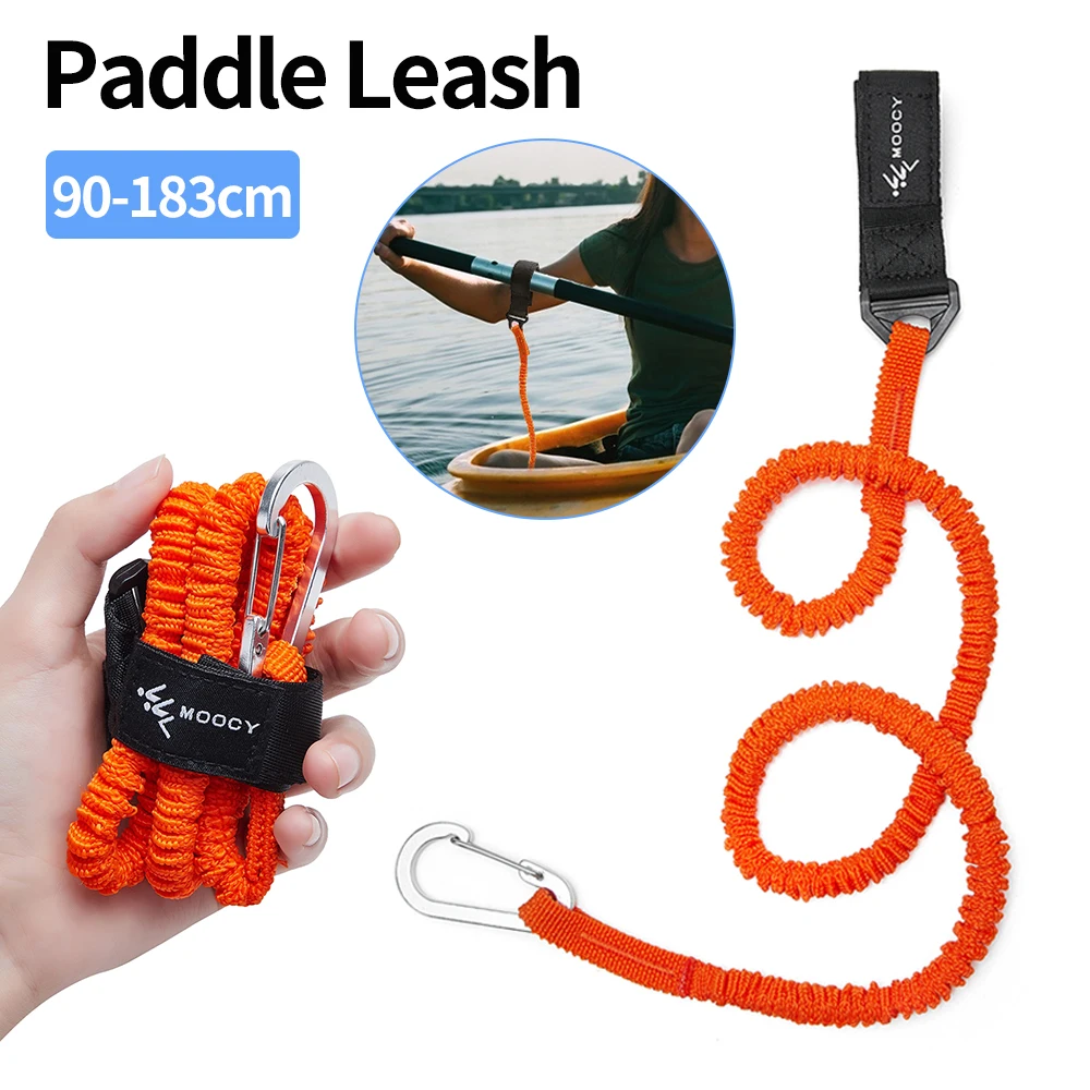 Elastic-Kayak-Paddle-Leash-Adjustable-With-Safety-Hook-Fishing-Rod-Pole ...