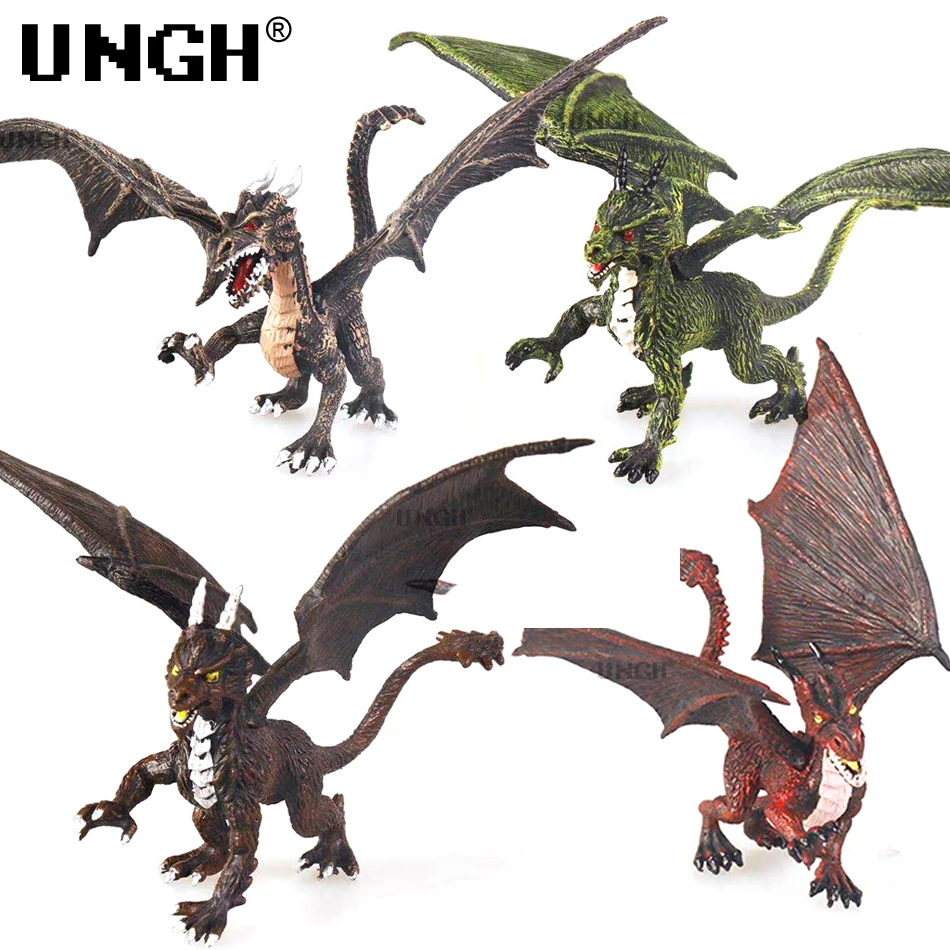 UNGH-Dragon-Figures-Science-Fiction-Savage-Flying-Magic-Dinosaur-Model ...