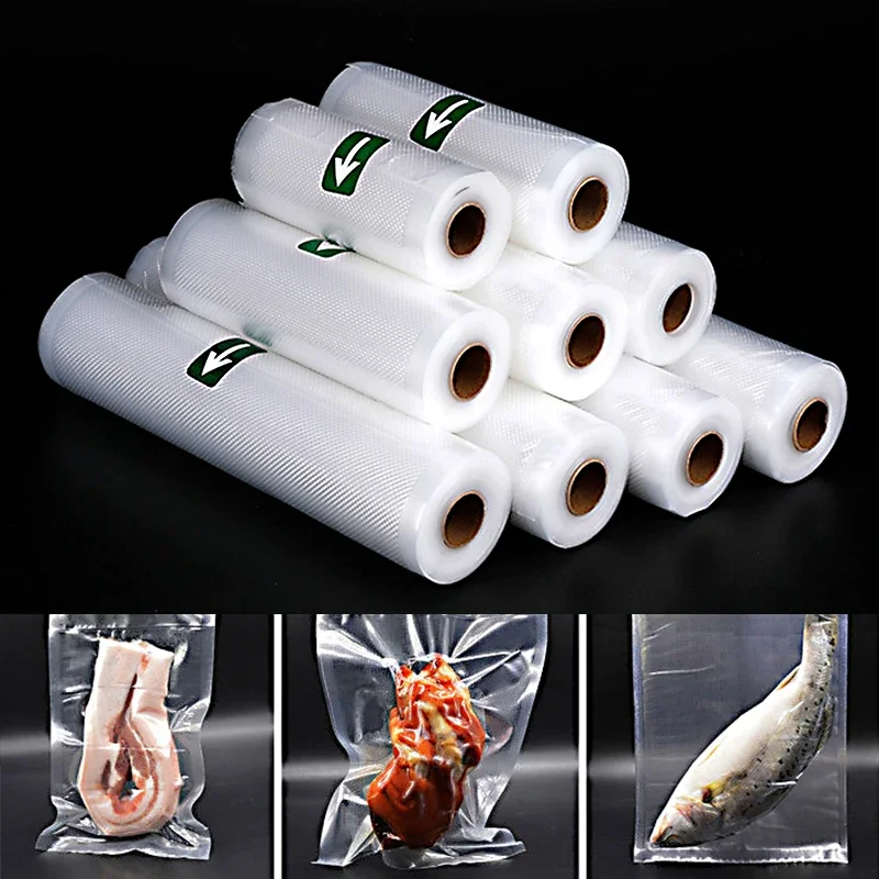 500CM-Food-Vacuum-Packaging-Saran-Wrap-Plastic-Bags-Keep-Food-Fresh ...