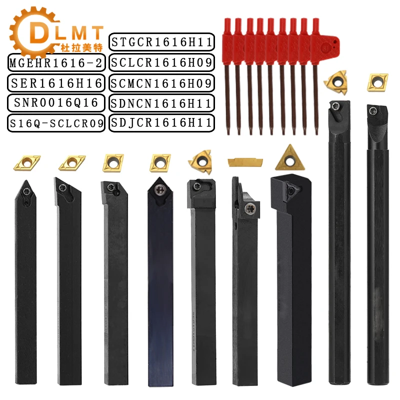 9-Set-10-12-16mm-Shank-Lathe-Boring-Bar-MGEHR-SCMCN-SER-SCLCR-SDNCN ...