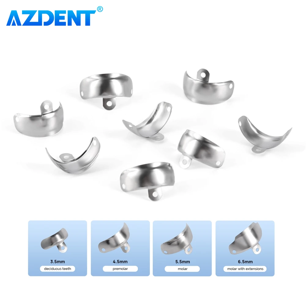 AZDENT 50PCS Dental Matrix Bands Sectional Contoured Metal Matrices 3.5 ...