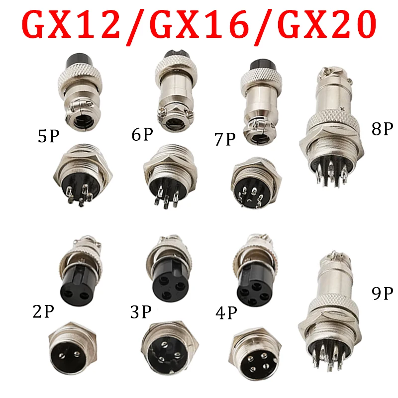 Aviation Plug GX16-6 Pin Aviation Connector Cable - 1M Male To Female ...