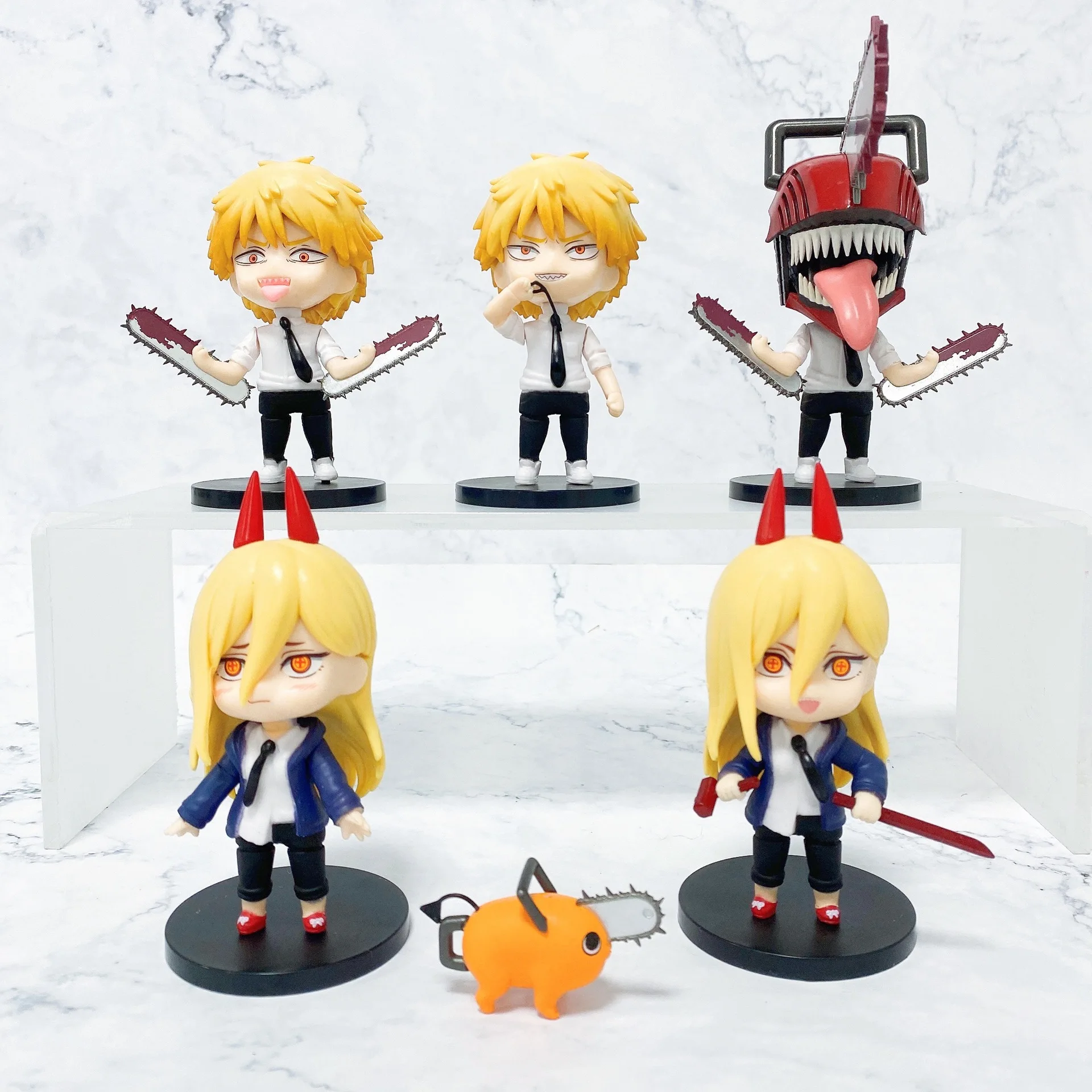 10Cm Anime Chainsaw Man Figure pocita Power Electric Times Kawaii Q ...