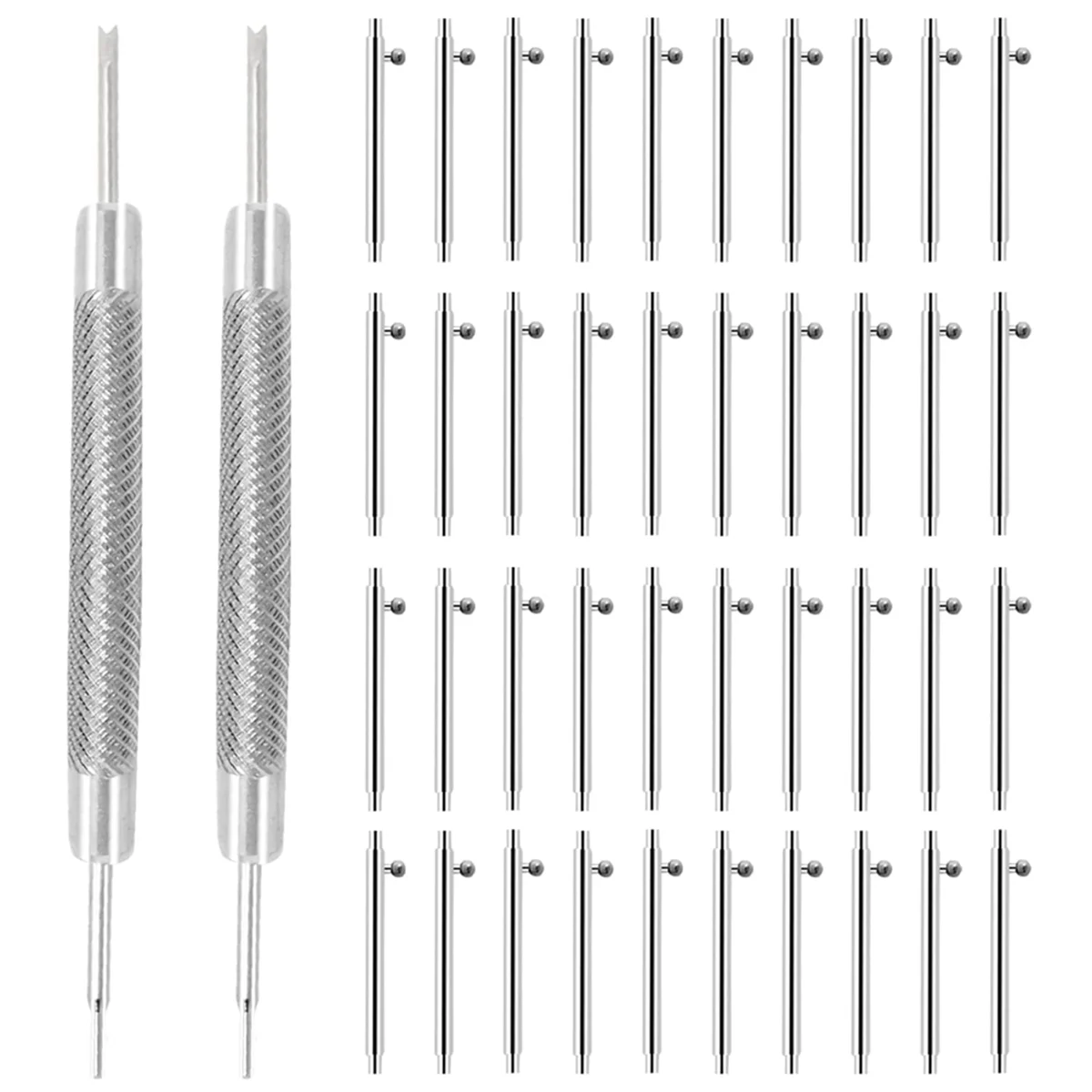40PCS-L-22mm-Dia-1-5mm-Stainless-Steel-Quick-Release-Spring-Bars-with ...