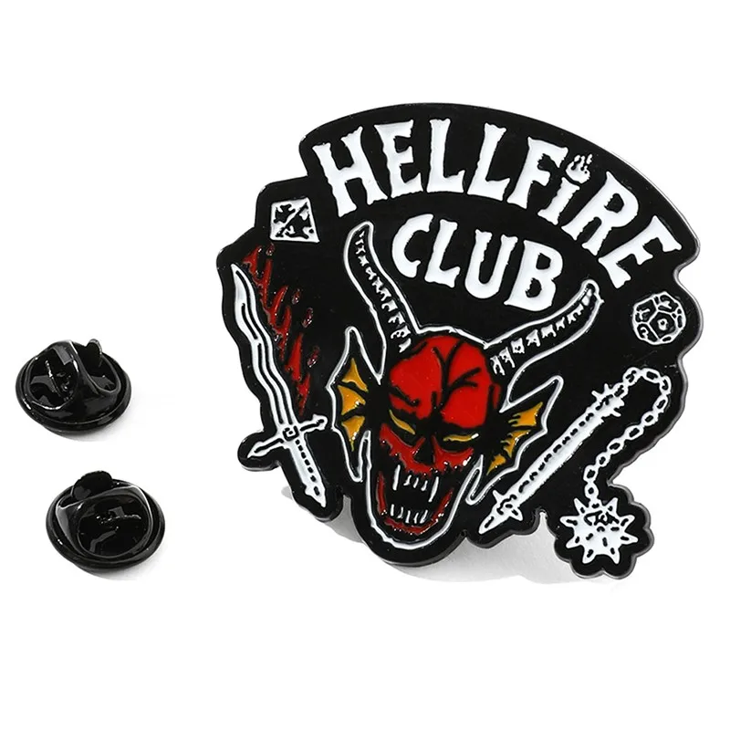 Hellfire Club Cos Impression Badge Stranger Things Brooch Alloy Metal ...