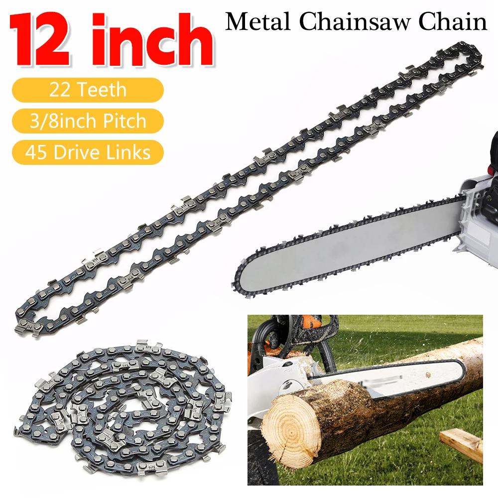 12-Inch-Metal-Chainsaw-Chain-Spare-Parts-45-Drive-Links-Electric-Saw ...