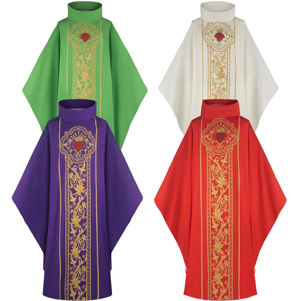 New-Printed-Church-Pastor-Celebrant-Chasuble-Priest-Vintage-Robe-Gown ...