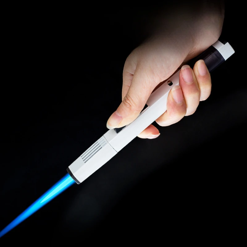 New JOBON Metal Outdoor Windproof Butane Gas Lighter Blue Flame Torch ...