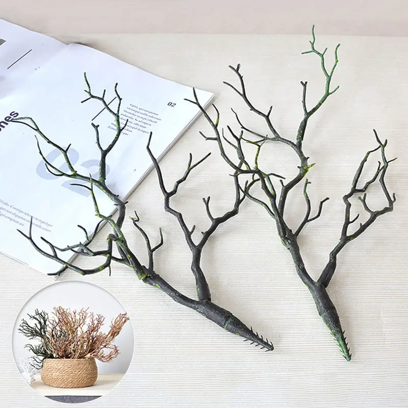 1Pc-Artificial-Plastic-Branch-Fake-Foliage-Plant-Tree-Branch-DIY-Antler ...