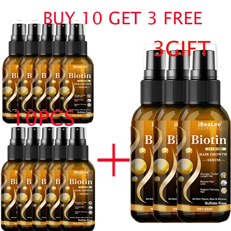 3-13pcs Hair Growth Spray Products Anti Hair Loss Serum Prevent ...