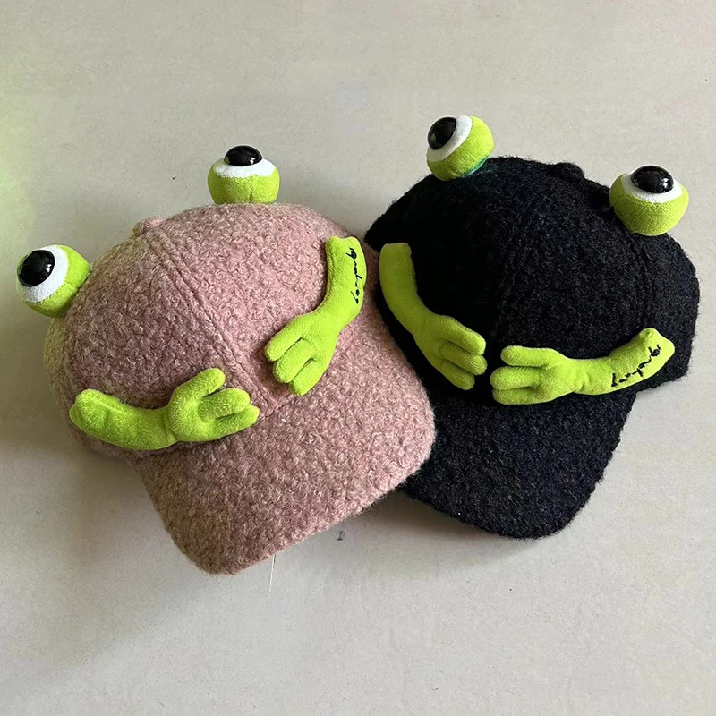 New-Winter-Cartoon-Cute-Frog-Baseball-Cap-Men-Autumn-Outdoor-PLush-Warm ...