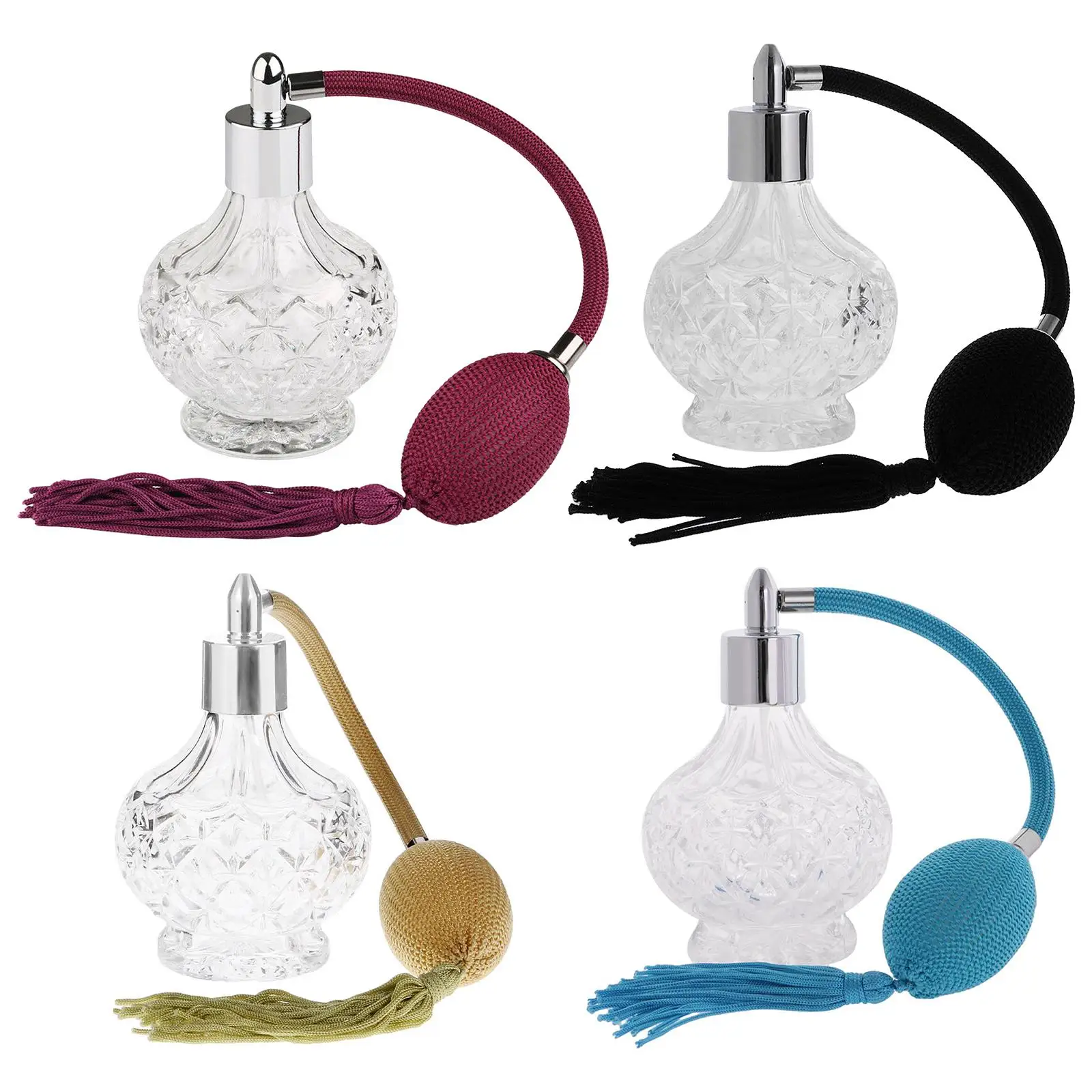 Vintage Style Perfume Spray Bottle with Air Bulb Classic Sprayer Empty ...