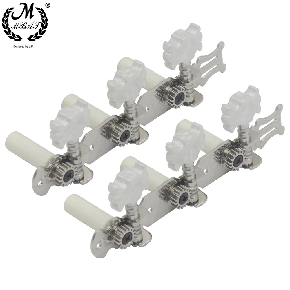 Classical-Guitar-String-Knobs-Triple-Silver-Celluloid-Flower-Knob ...