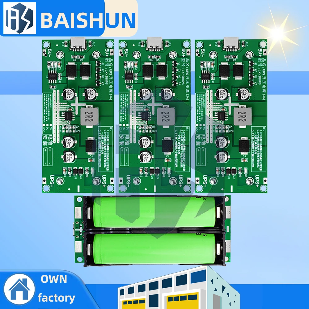 Type-C 15W 3A Fast Charger Module for 18650 Li-ion Batteries, DC-DC ...