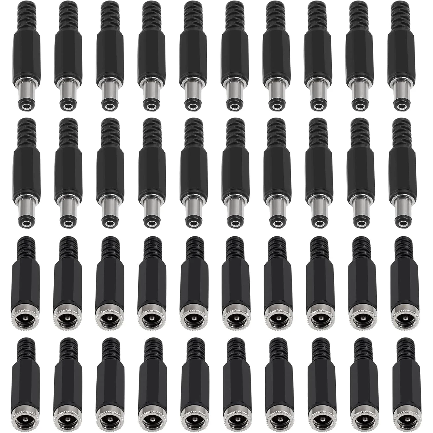 20 Pairs (40PCS) DC Socket 5.5mm x 2.1mm Female DC Barrel Jack Solder ...