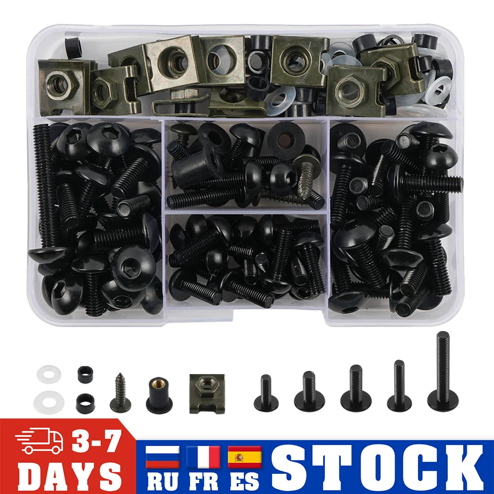 177PCS-Motorcycle-Screws-Fairing-Bolt-Nuts-Body-Screws-For-Honda ...