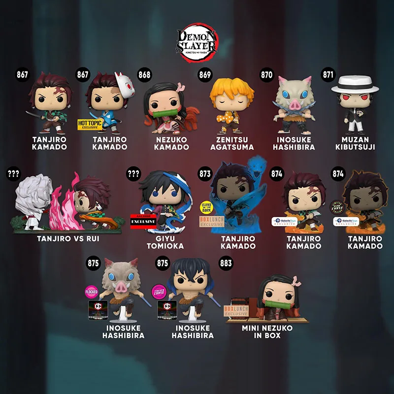 Funko-Pop-Demon-Slayer-Tanjirou-Nezuko-Kamado-Inosuke-Hashibira-Enmu ...