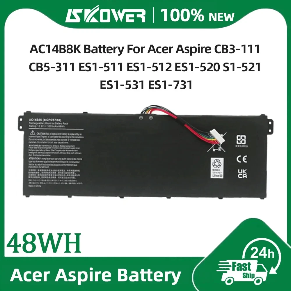 SKOWER AC14B8K Batería para Acer Nitro 5 AN515 AN515-52 AN515-53 Aspire ...