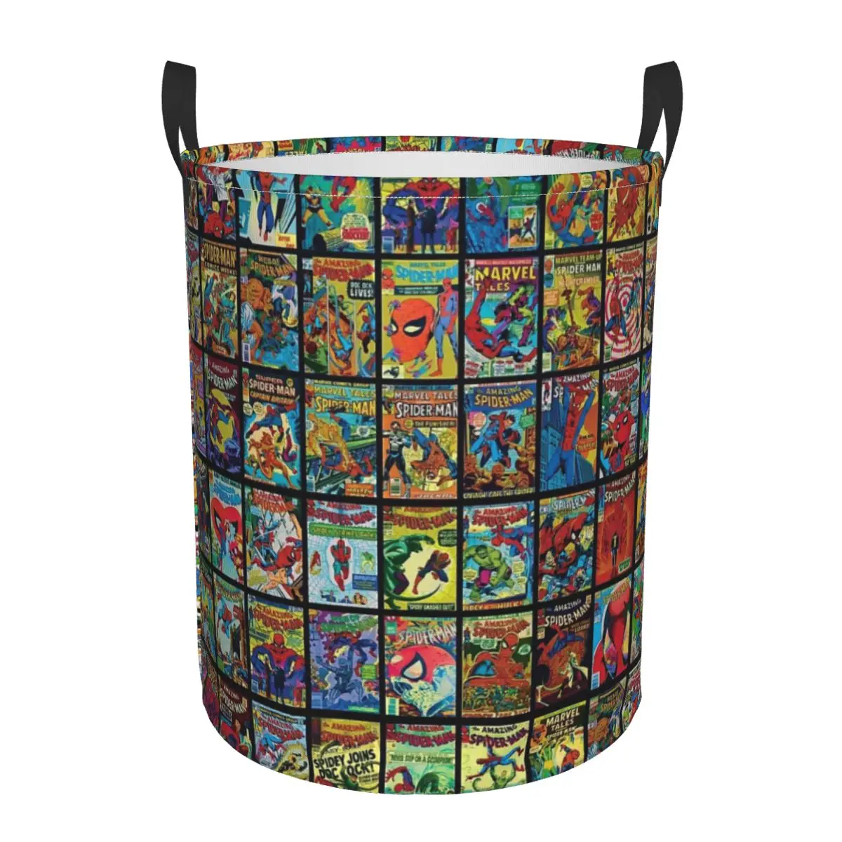 Superhero-Comic-Book-Collection-Pattern-Dirty-Laundry-Baskets-Foldable ...