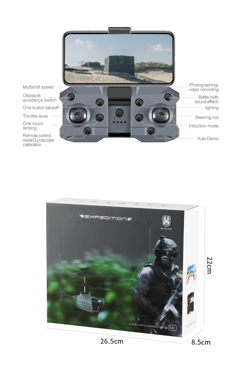 Gris 2Caméra 2B-Mini Drone radiocommandé avec caméra 4K, hélicoptère ...