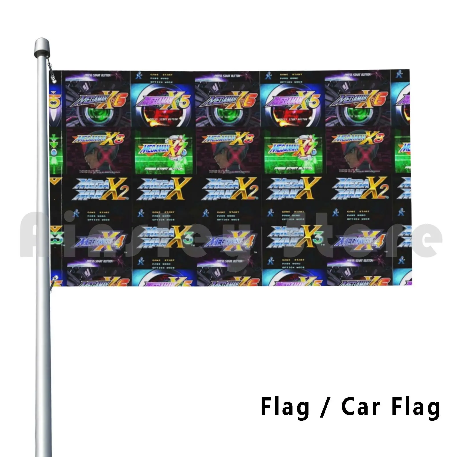 Megaman-X-Title-Screen-Outdoor-Decor-Flag-Car-Flag-Mega-Man-Megaman ...