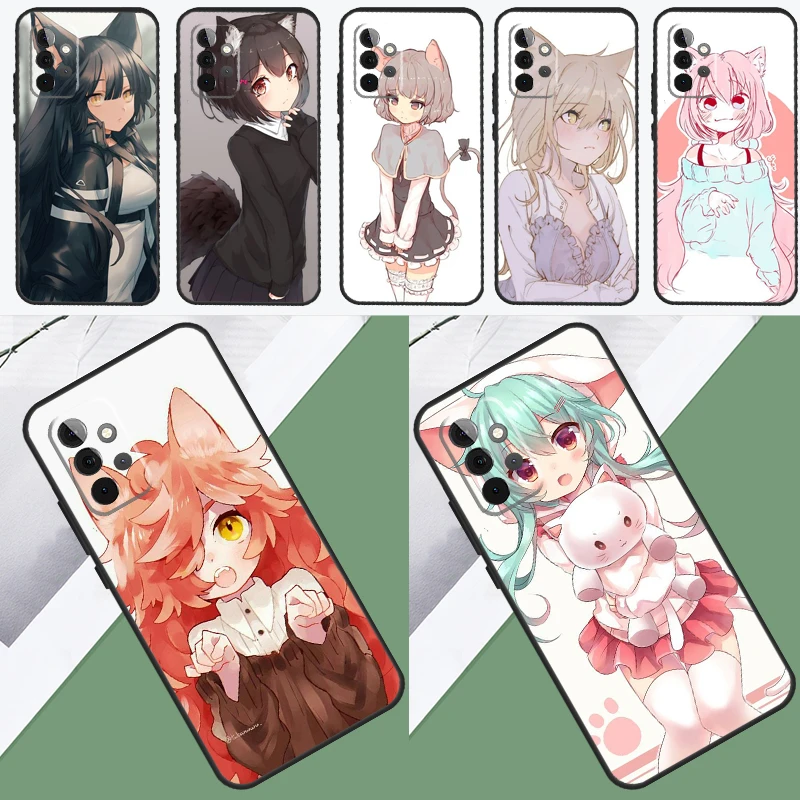 Anime-Neko-Cat-Girl-Phone-Case-For-Samsung-Galaxy-A34-A54-A14-A51-A71 ...