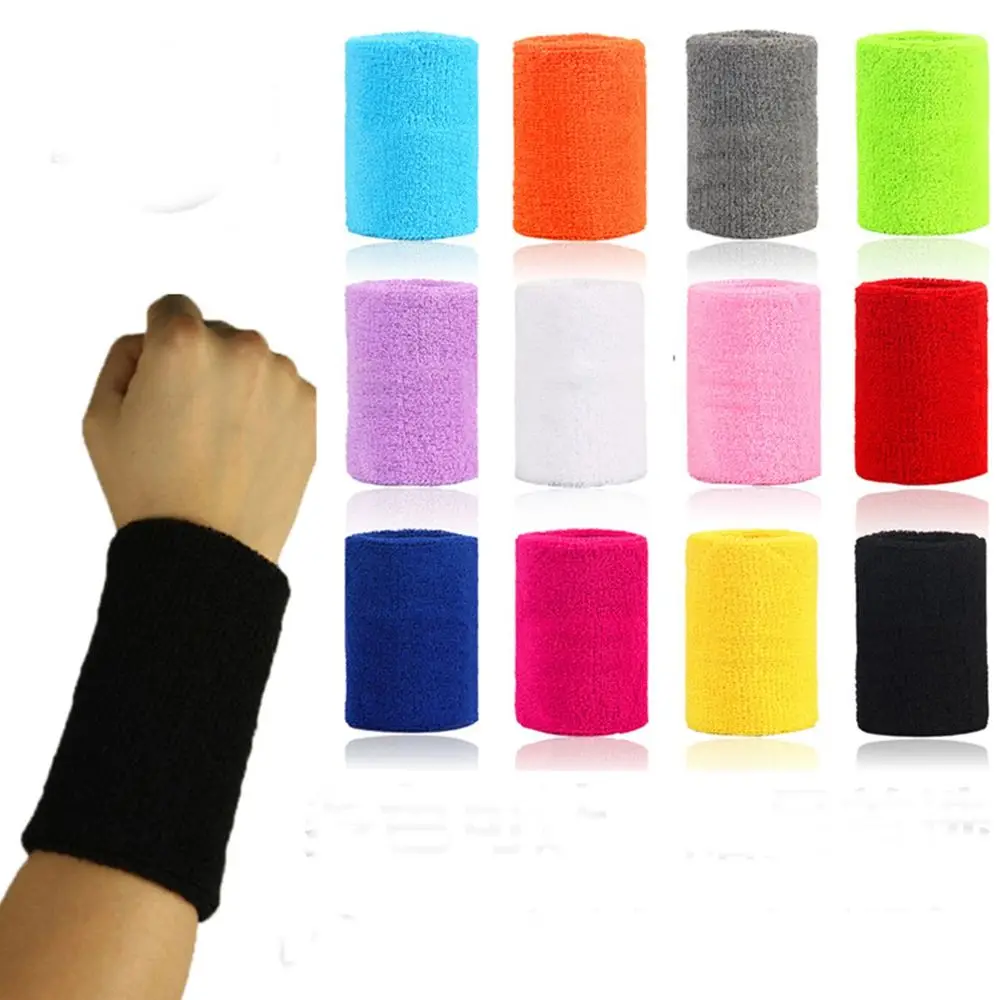 1PC-Colorful-Cotton-Unisex-Sport-Sweatband-Wristband-Wrist-Protector ...