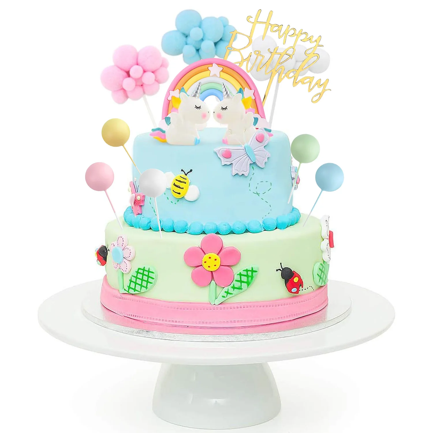 Unicorn-kek-Topper-kiti-bulut-g-kku-a-kek-Topper-Cupcake-se-tikleri-Set ...